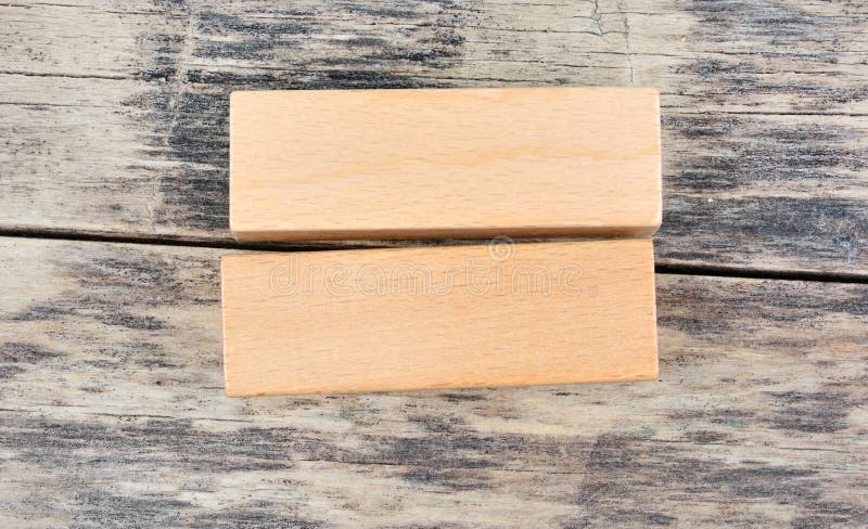 Empty Wooden Blocks on a Wooden Desk Stock Photo - Image of cube ...