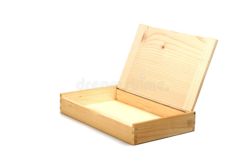 Open Wooden Box with hinge stock image. Image of leather - 2783085