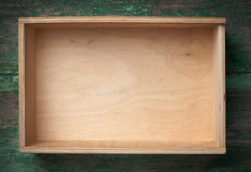 Wooden Box or Crate Top View Isolated Stock Image - Image of grunge ...