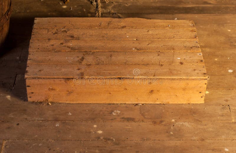Empty Wooden Box on a Wooden Floor.. Stock Photo - Image of home ...
