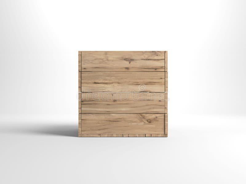 Empty Wooden Box stock illustration. Illustration of deliver - 260797588
