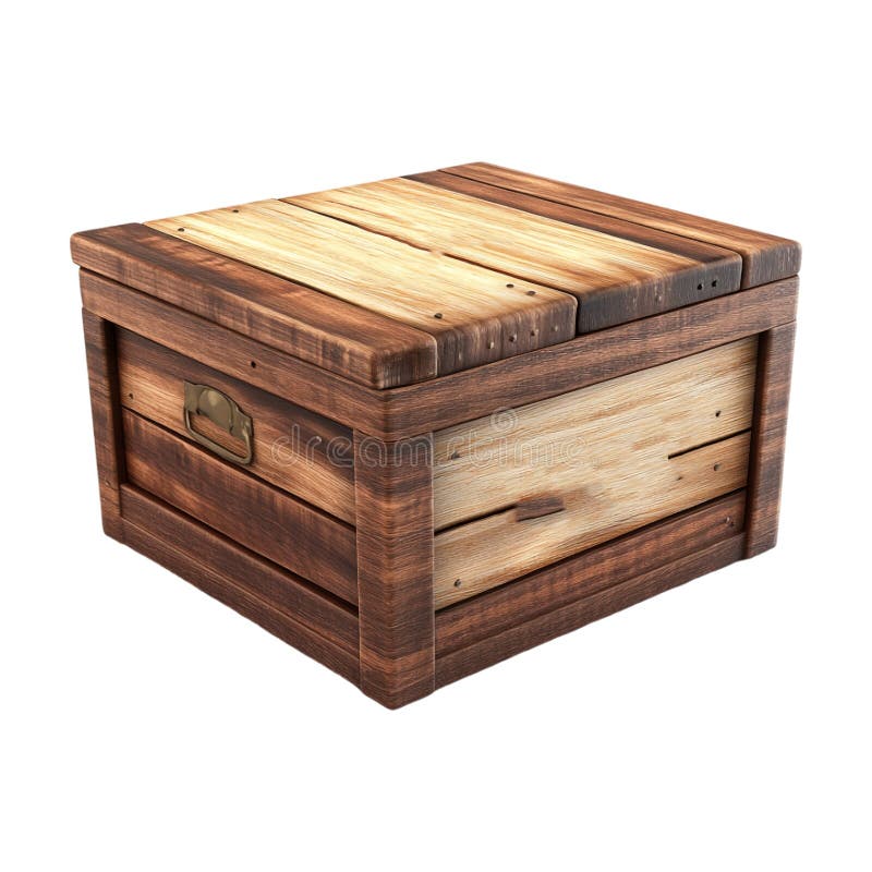Empty Wooden Box on Transparent Background - Ai Generated Stock ...