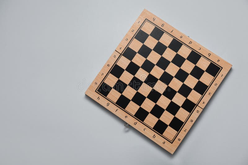 Empty Checkerboard Isolated on White, Top View Stock Image - Image of ...
