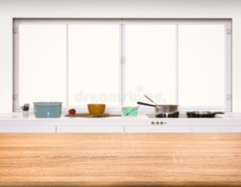 Empty wooden counter top stock image. Image of cupboard - 81683313
