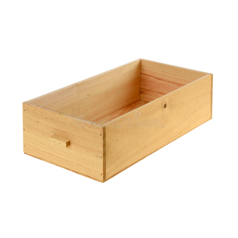 Empty Wooden Crate Box Isolated on White Stock Image - Image of timber ...
