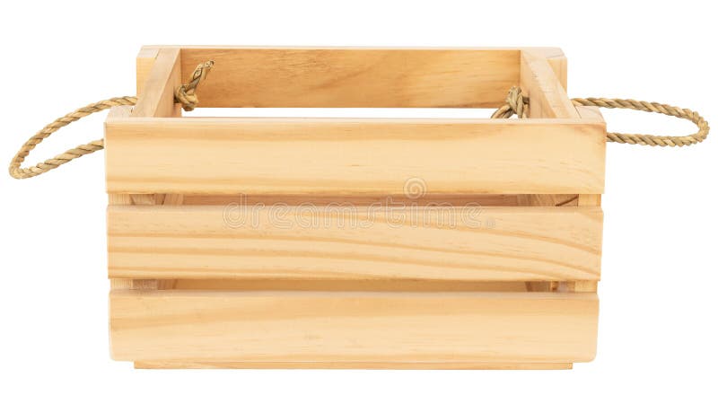 Empty Wooden Crate Box Isolated on White Stock Image - Image of stack ...