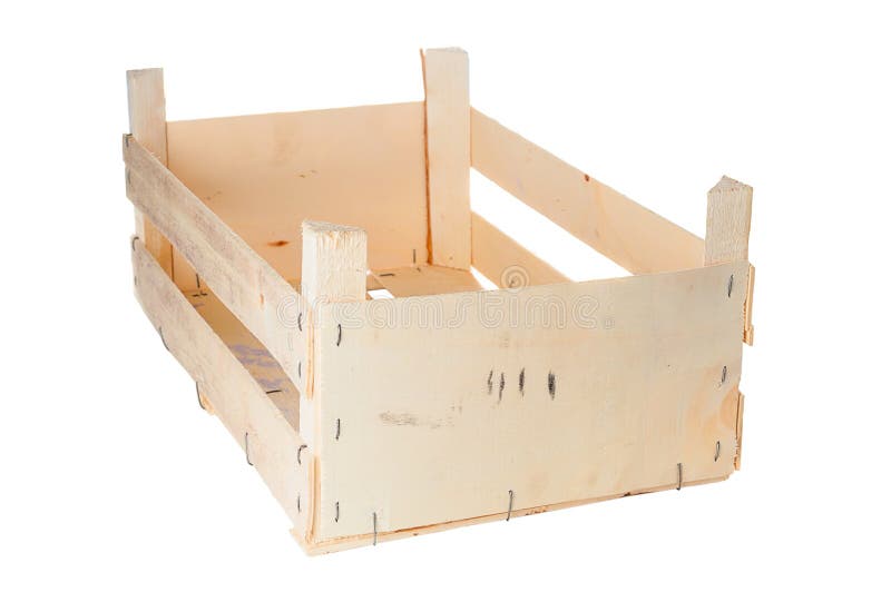 Empty wooden crate stock image. Image of plank, view - 65245497