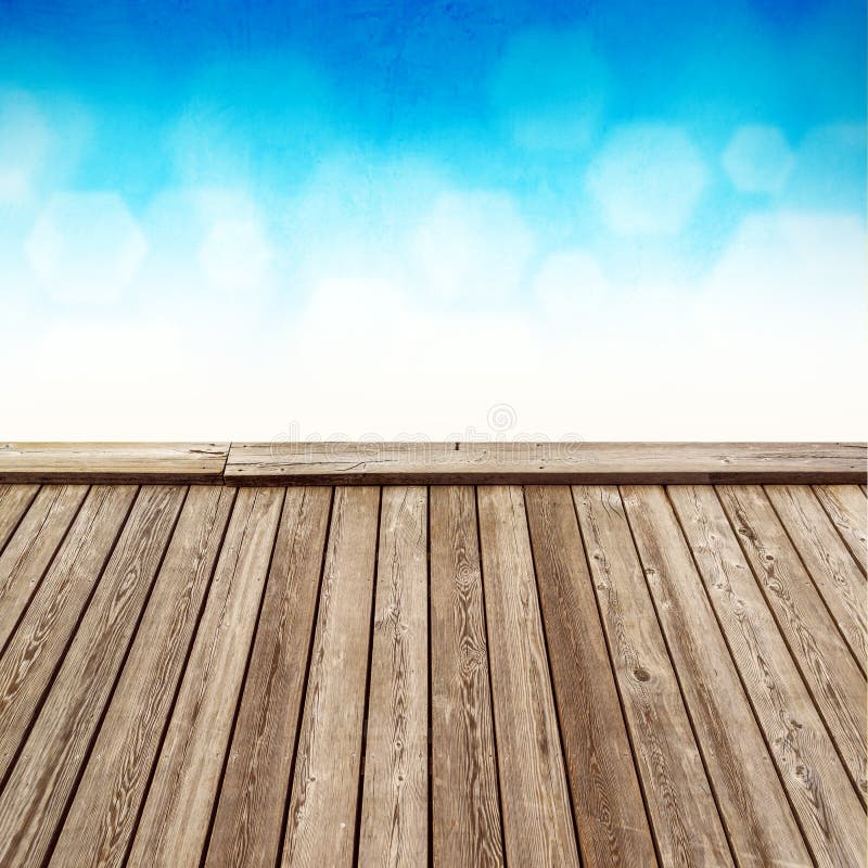 Empty Wooden Deck stock image. Image of product, rustic - 57305503