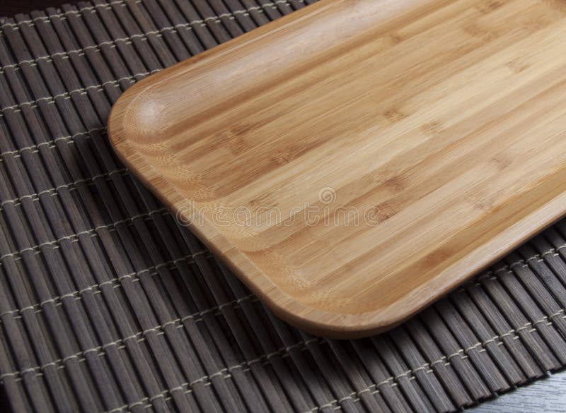 Empty Wooden Dish without Food Natural Stock Image - Image of cook ...
