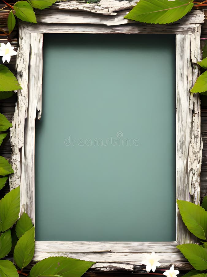Empty Wooden Frame with Natural Background, Ai Generated Stock ...