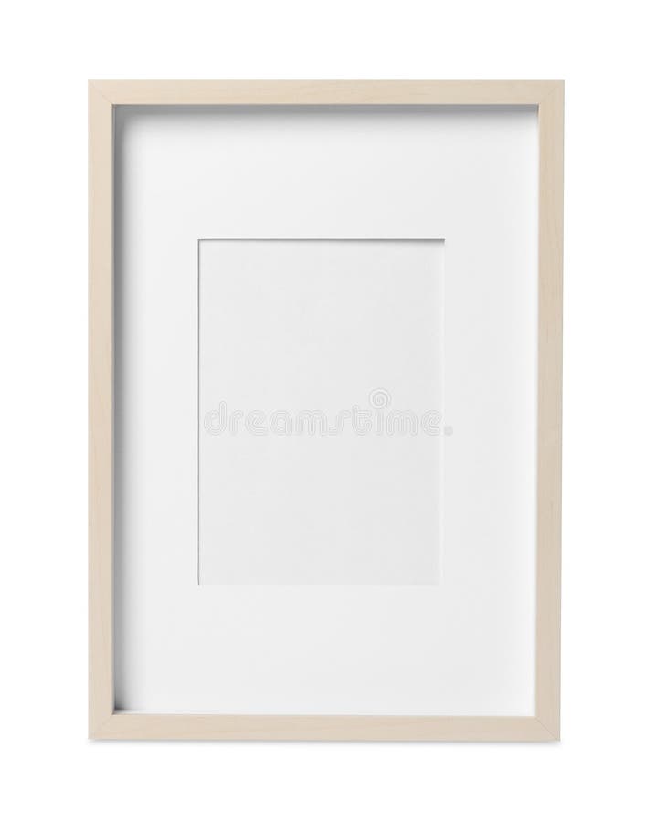 Empty Wooden Frame on White Background. Space for Design Stock Photo ...