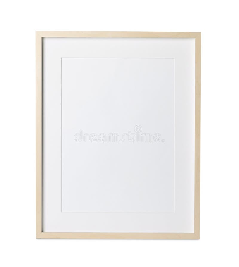 Empty Wooden Frame on White Background. Space for Design Stock Photo ...