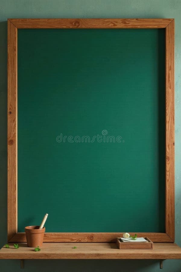 Empty Wooden Framed Blackboard Ready for Lessons, Note, Retro, Board ...