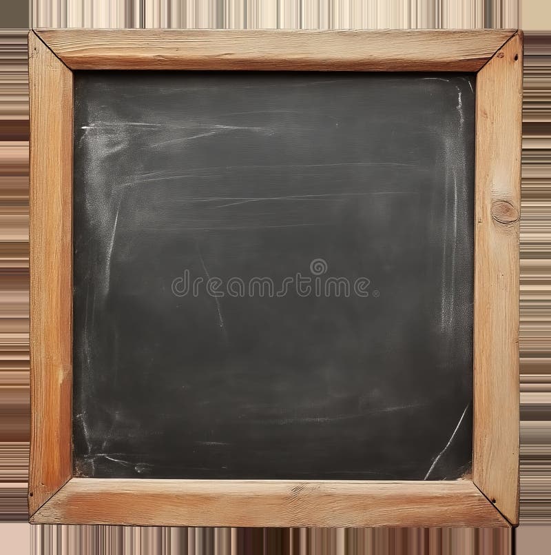 Empty Wooden Framed Chalkboard with Blank Slate, Education and Learning ...