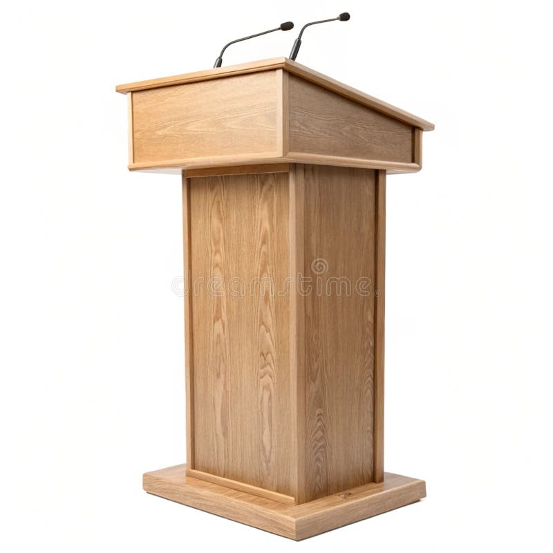 Empty Wooden podium stock illustration. Illustration of wooden - 366951092