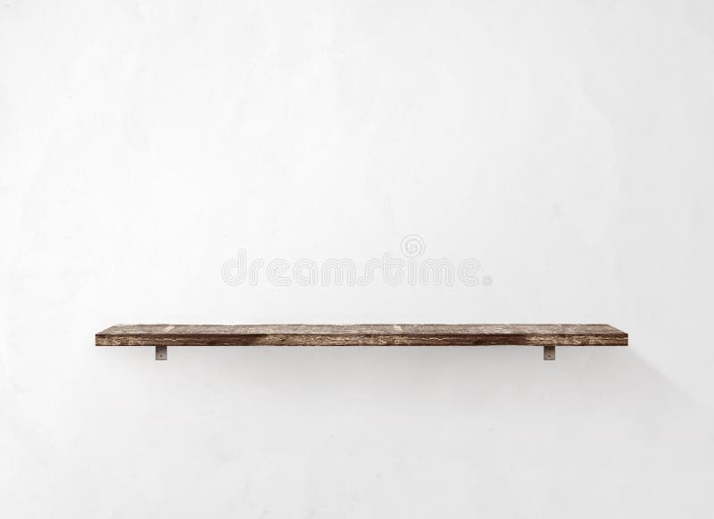 Empty Wooden Shelf on the Wall Stock Photo - Image of museum, abstract ...