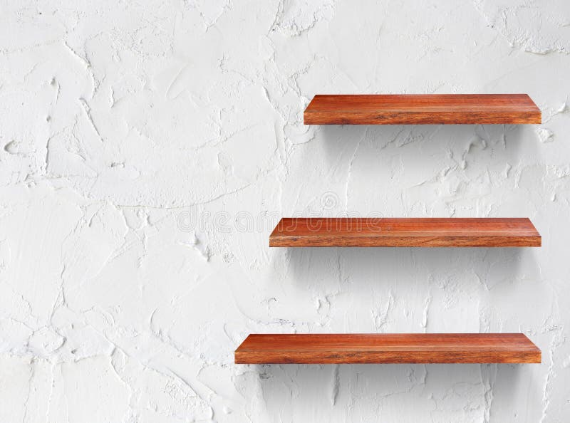 Wood shelf on wooden wall stock image. Image of decor - 25652827