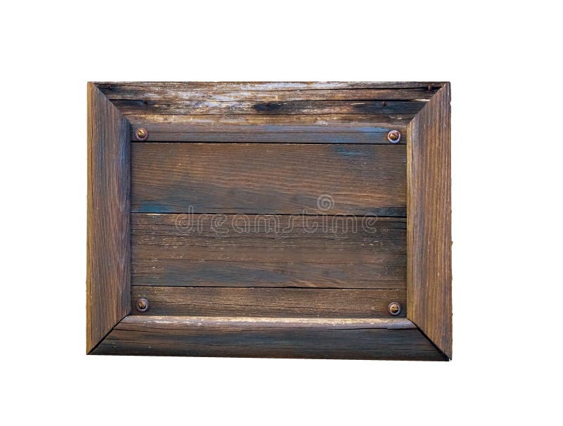 Empty Wooden Sign with a Copy Space Isolated on a White Background ...