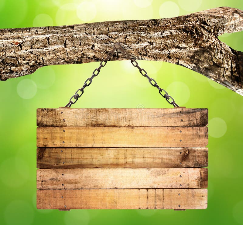 Empty wooden sign hanging stock photo. Image of empty - 50597984