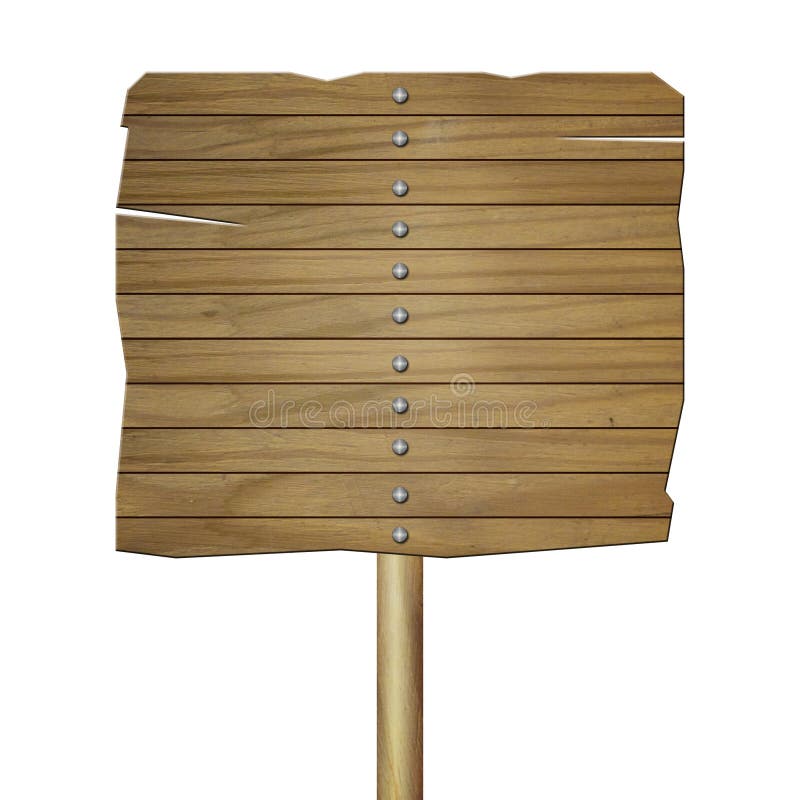 Empty Wooden Sign Isolated on White Stock Photo - Image of design ...