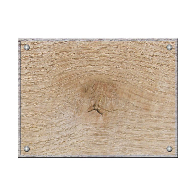 Empty Wooden Sign Isolated on White Stock Image - Image of placard ...