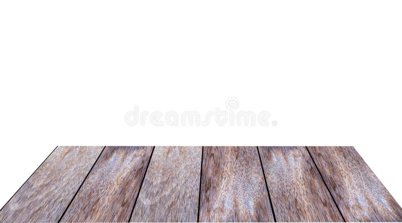 Empty Wooden Table with Beautiful Texture. Isolated on a White ...