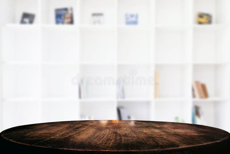 Empty Wooden Table and Blurred Background of Abstract in Front O Stock ...