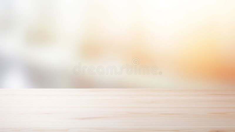 Empty Wooden Table on Blurred Background with Smooth Table Surface ...