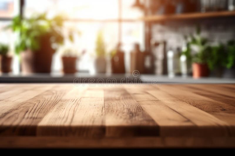 Empty Table Surface Blurred Landmarks Around the World in the ...