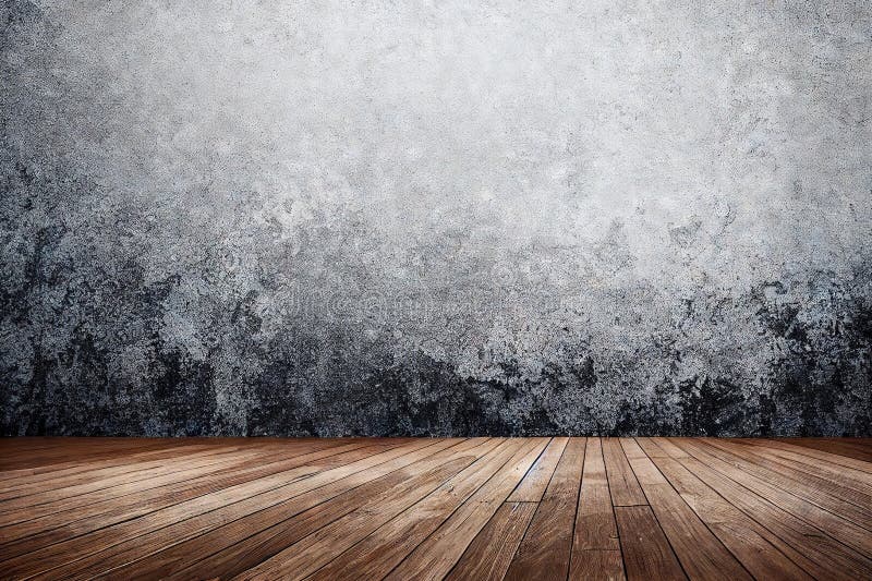 Empty Wooden Table and Concrete Wall Texture. Stock Illustration ...