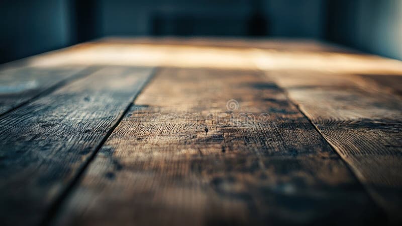 Empty Wooden Table Desaturated Tones Muted Light Minimal Composition ...