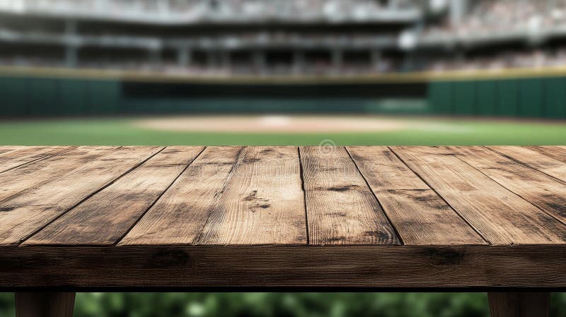 Baseball Stadium at Night, with Lights Illuminating the Field. Stock ...