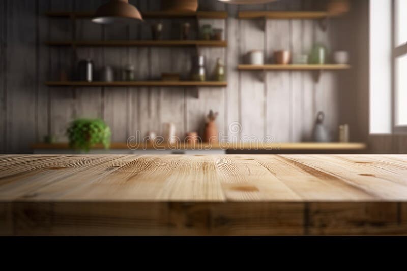 Empty wooden table stock illustration. Illustration of rustic - 275155236