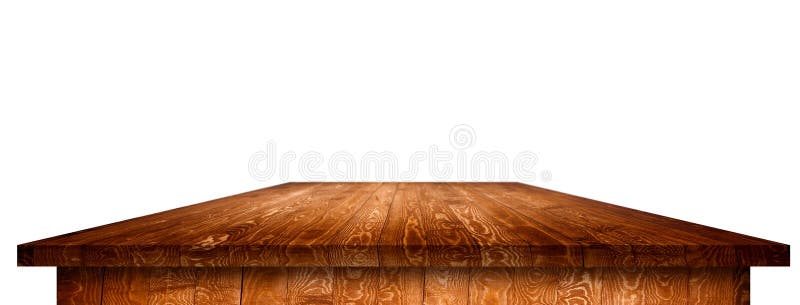 Empty Wooden Table Perspective with Clipping Path Stock Image - Image ...