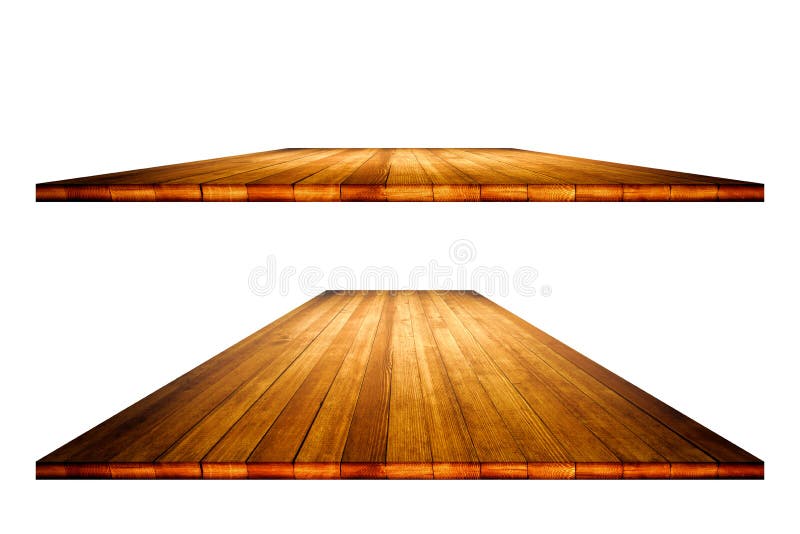 Empty Wooden Table Perspective with Clipping Path Stock Photo - Image ...