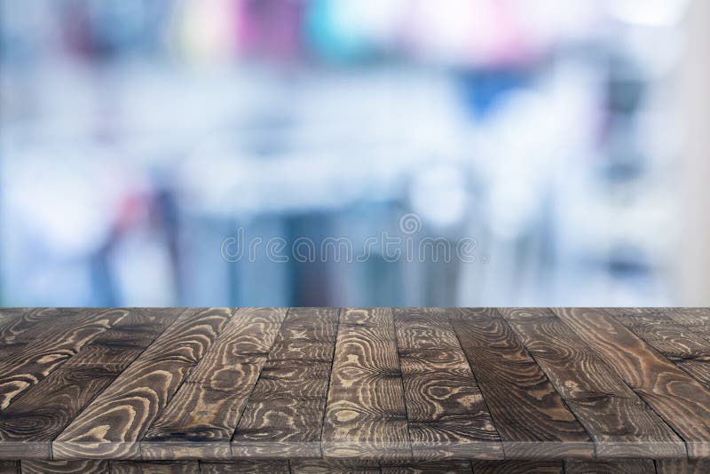 Empty Wooden Table Perspective for Product Stock Photo - Image of ...