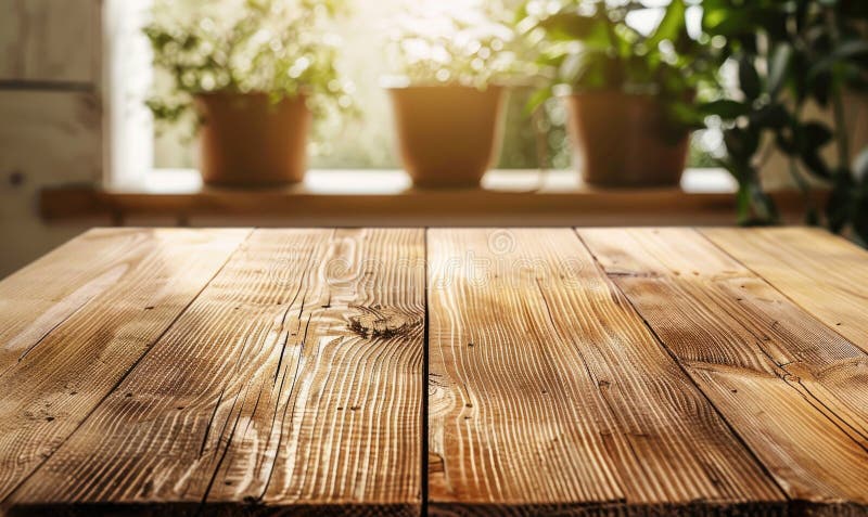 Empty Wooden Table for Product with Copy Space Stock Photo - Image of ...