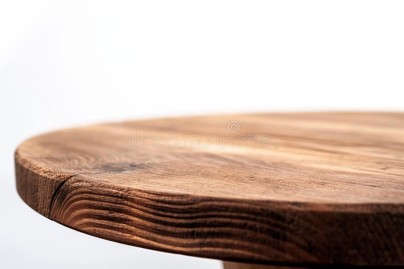 Empty Wooden Table for Product Placement Isolated on White Background ...