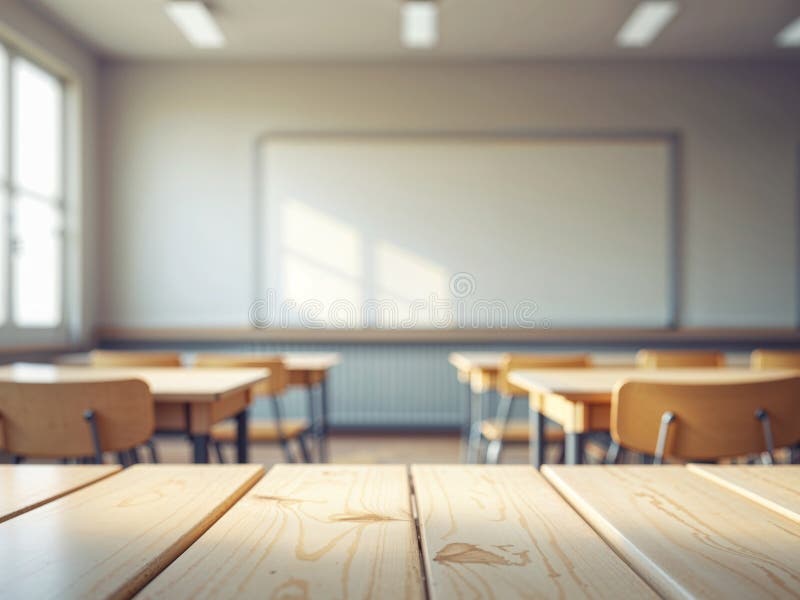 Empty Classroom Blackboard Chalkboard School Desk Stock Image - Image of lecture, classroom ...