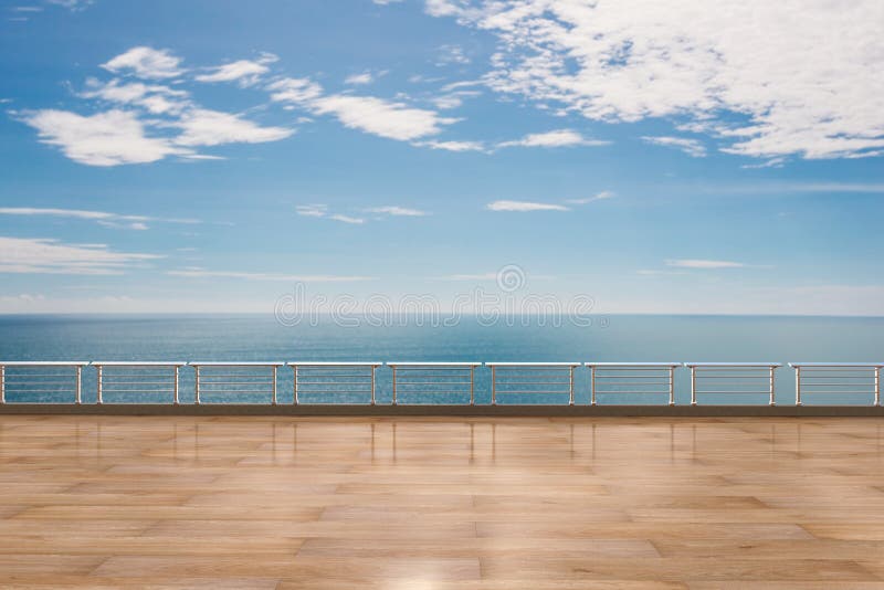 Empty wooden terrace stock image. Image of design, outdoor - 82755231