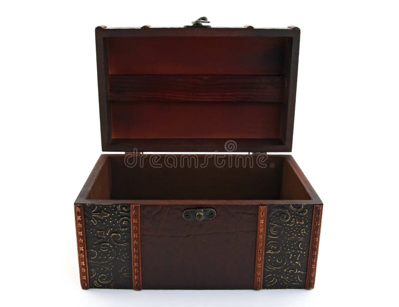 Open Treasure Chest Isolated Stock Image - Image of retro, empty: 32321569