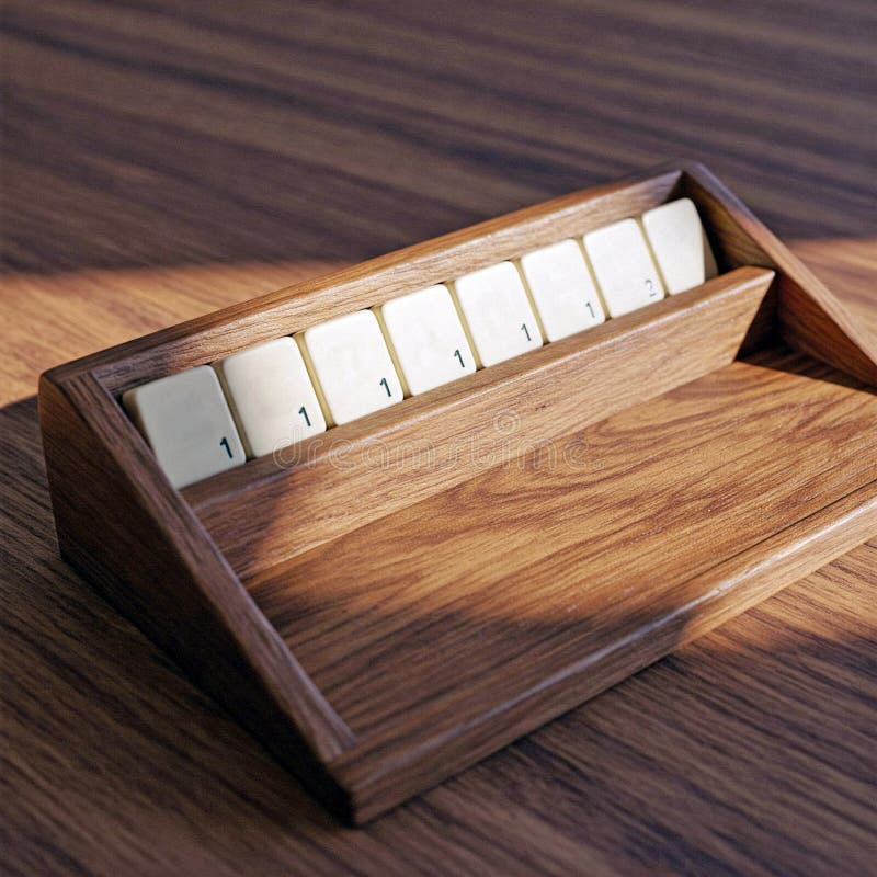 Empty Wooden Word Game Board Game Stock Illustration - Illustration of ...