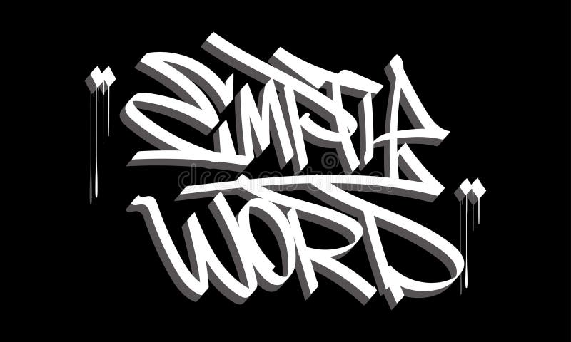 EMPTY WORD Graffiti Tag Style Design Stock Vector - Illustration of ...