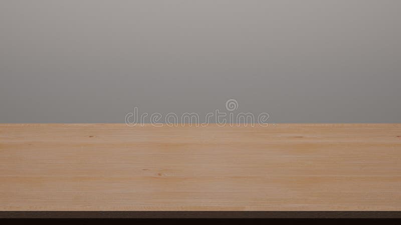 Empty Work Desk - Office Interior. 3D Rendering Stock Illustration ...