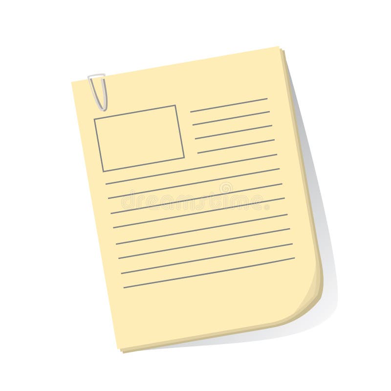 Empty Work Papers stock vector. Illustration of paper - 52530207