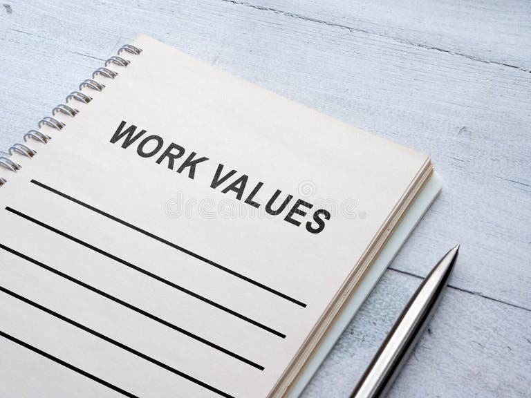 Empty Work Values List on the Wooden Surface. Stock Photo - Image of ...