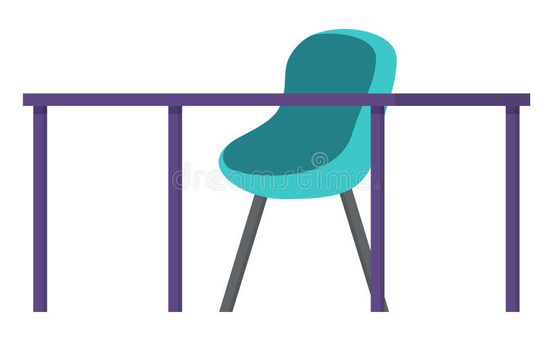 Empty Workplace with Chair and Table Isolated Stock Vector ...