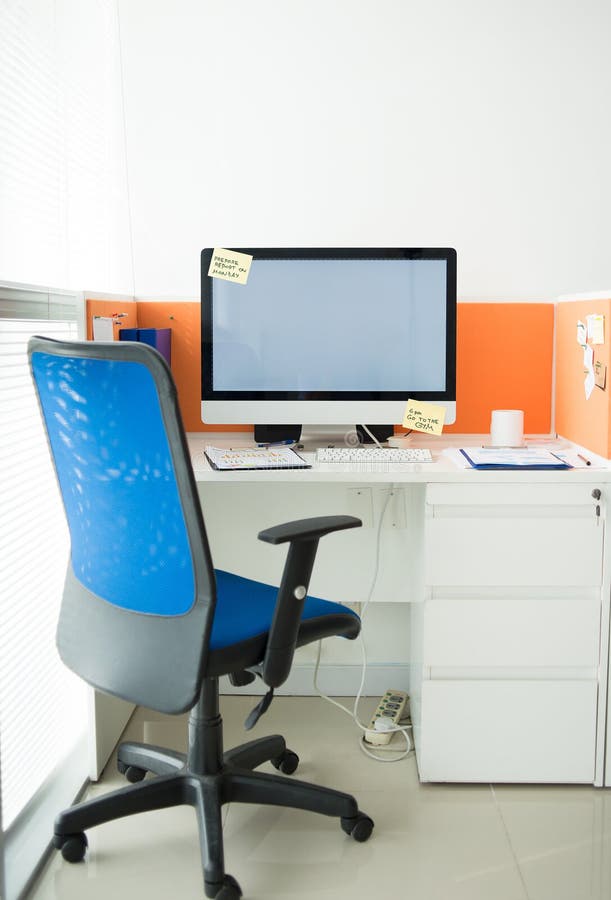 Empty workplace stock image. Image of inside, desk, chair - 39828503