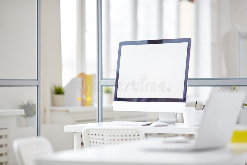 Empty workplace stock image. Image of empty, interior - 111456885