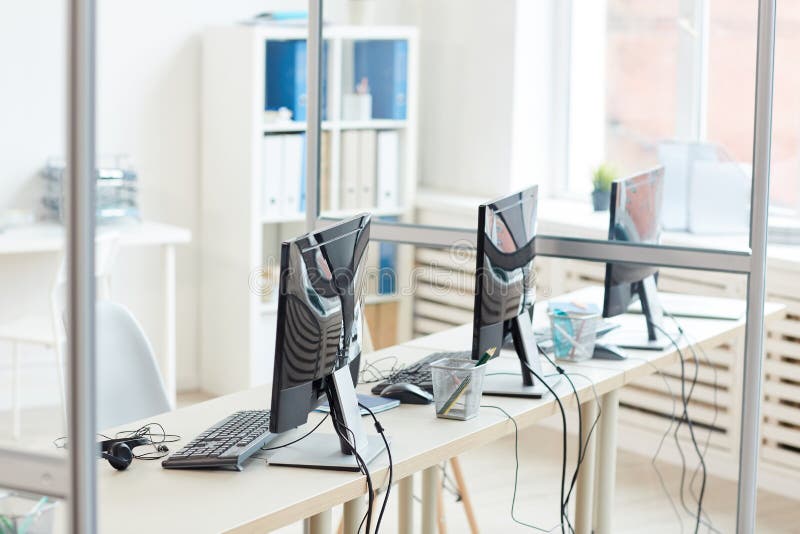 Empty Workplace in Ofice stock photo. Image of design - 178896472